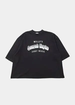 Willy Chavarria Greased Engine Boxy T-Shirt - Jet Black | Editorialist